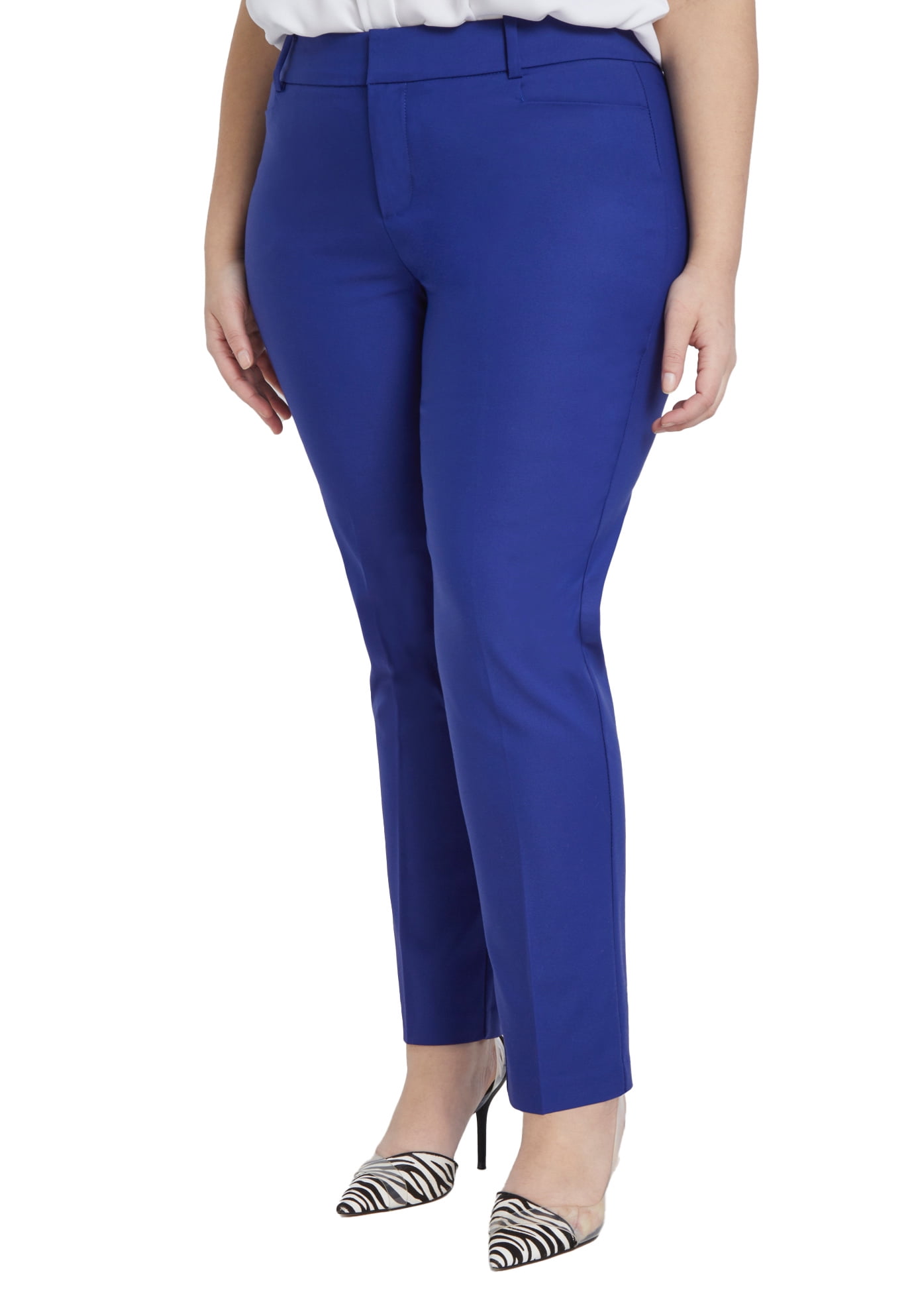 ELOQUII Women's Plus Size Tall Kady Fit Double-Weave Pant - Walmart.com