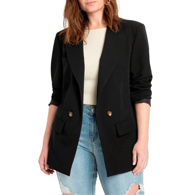 Eloquii Women's Plus Size Long Relaxed Blazer - Walmart.com