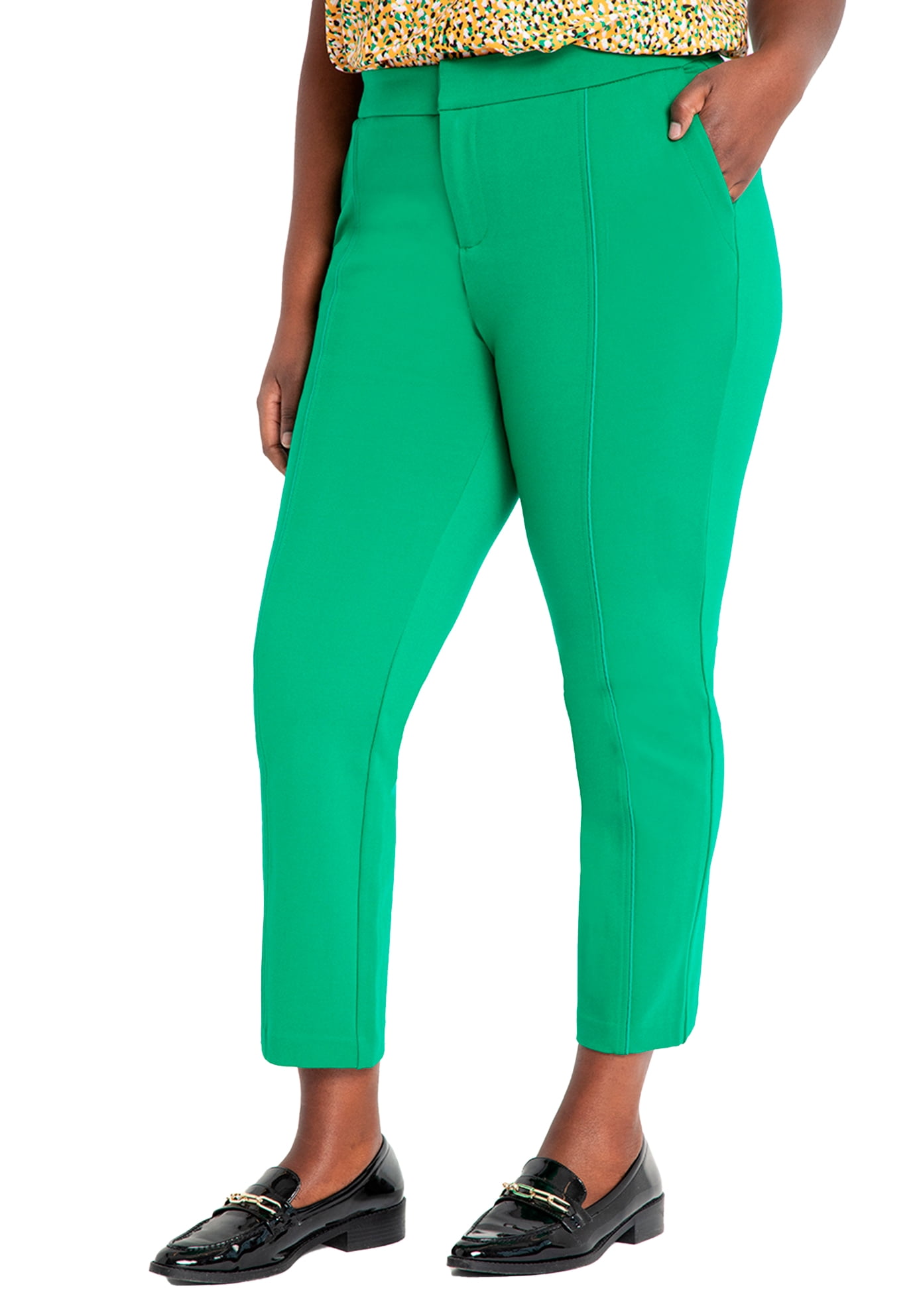 ELOQUII Women's Plus Size The Ultimate Stretch Slim Leg Pant - Walmart.com