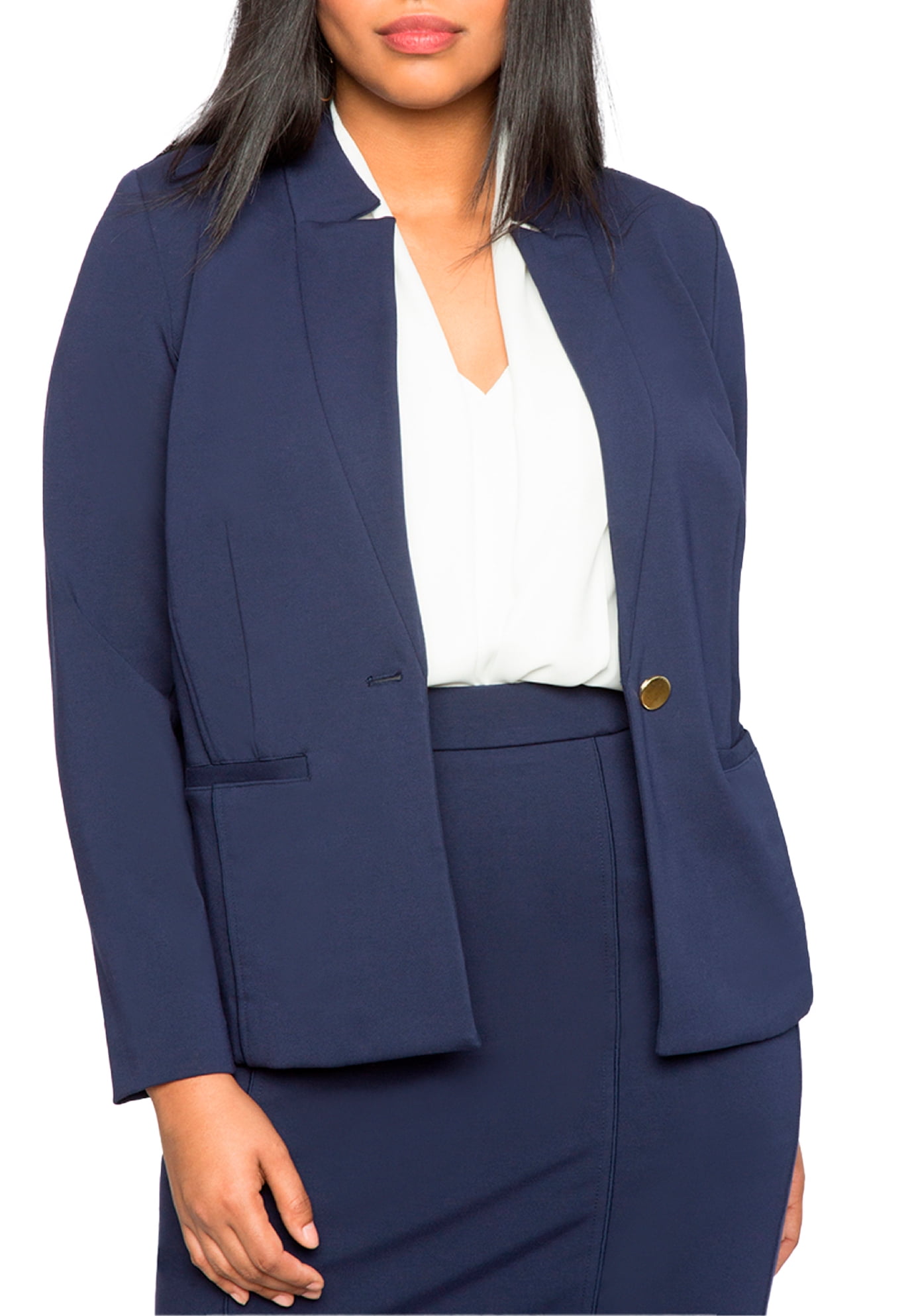 ELOQUII Women's Plus Size The Ultimate Stretch Work Blazer - Walmart.com