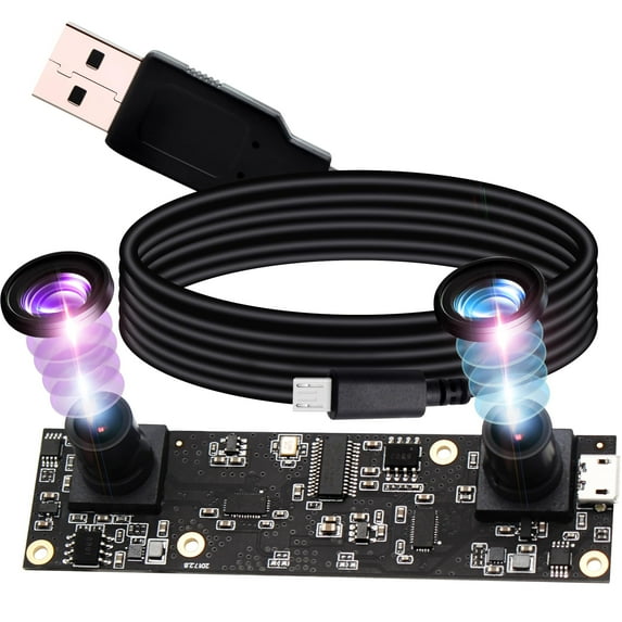 ELP 1080P Dual Lens USB Camera Module 3D Stereo PC Camera for Computer ...
