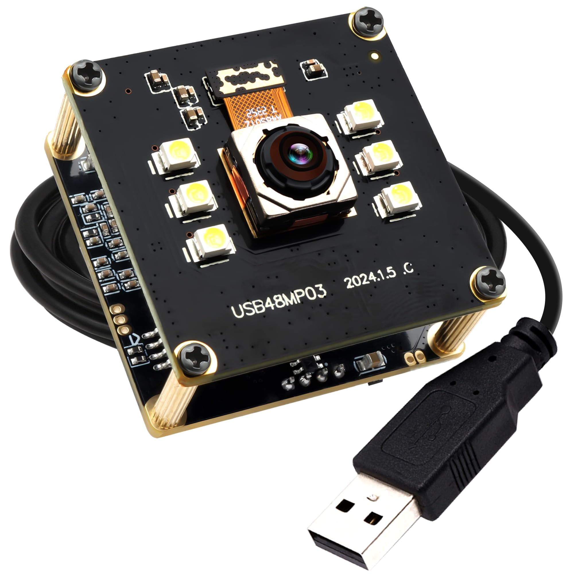 ELP 48mp Autofocus USB Camera with Light Day Night Vision Webcam for ...