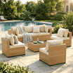 Sophia & William 6 Pieces Wicker Patio Furniture Set 7-Seat Outdoor ...