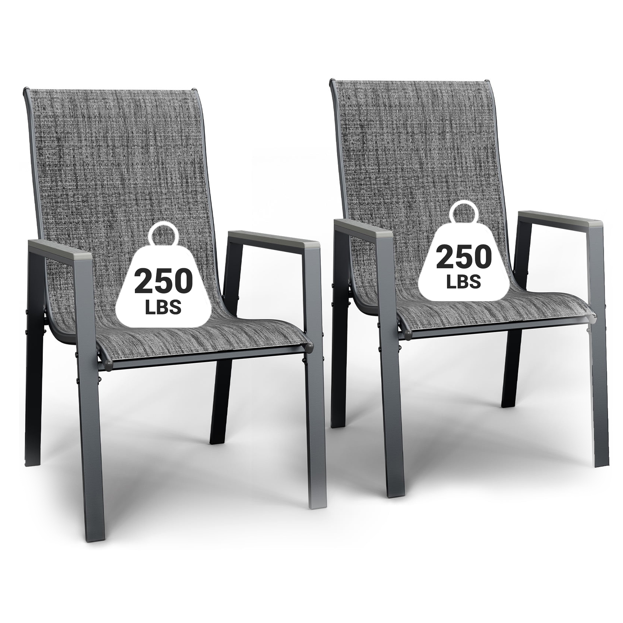 vidaXL Stackable Patio Chairs Outdoor Wicker Patio Dining Chair Poly ...