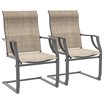 Nuu Garden Set of 2 Outdoor Patio Dining Chairs, High Back, Breathable ...