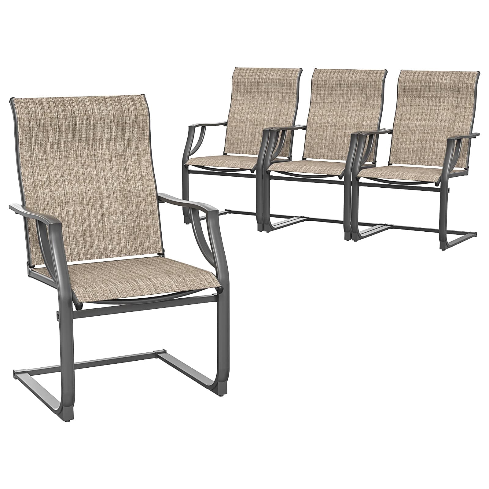 ELPOSUN Patio Chairs Set of 4, Outdoor Dining Chairs for All Weather ...