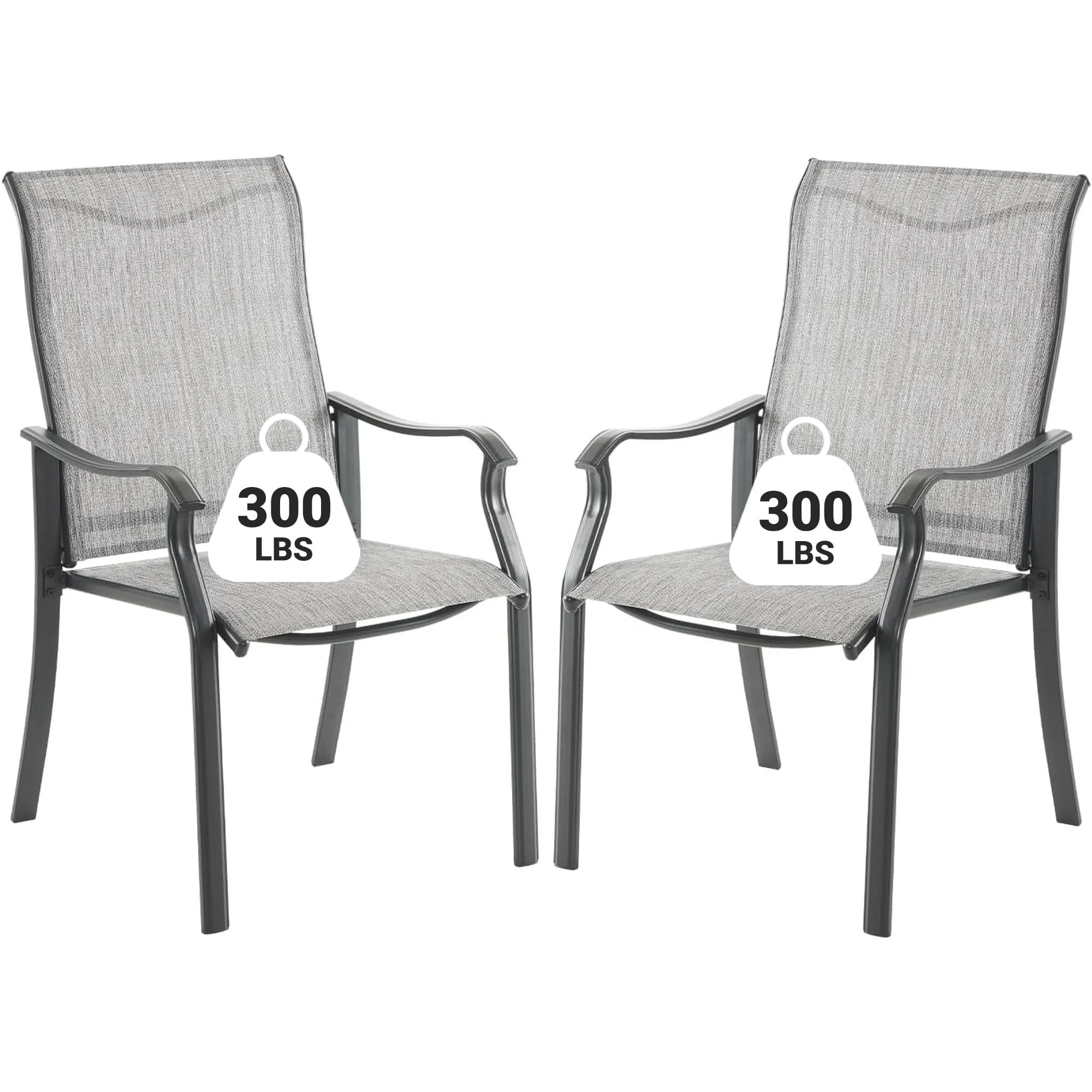 ELPOSUN Patio Dining Chairs Set of 2, Outdoor Textilene Dining Chairs ...
