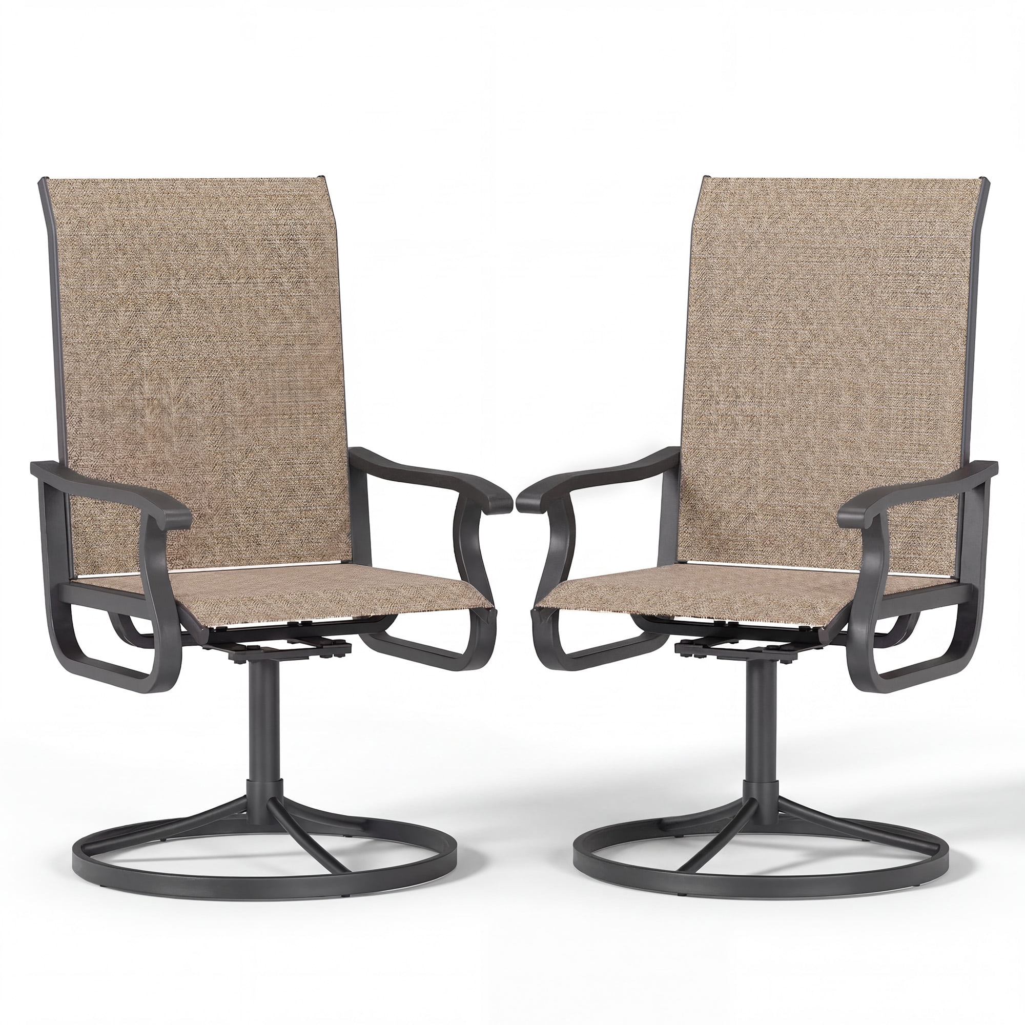 ELPOSUN Patio Swivel Chairs Set of 2, All Weather High Back, 360Â ...