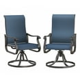 ELPOSUN Set of 2 Patio Swivel Chairs, High Back, All-Weather, Outdoor ...