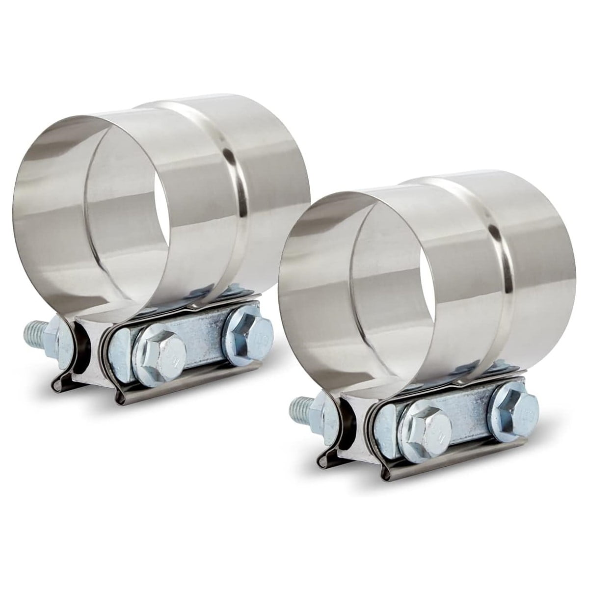 ELSHINE 2.25" Lap Joint Exhaust Band Clamp, Heavy-duty Exhaust Clamps ...