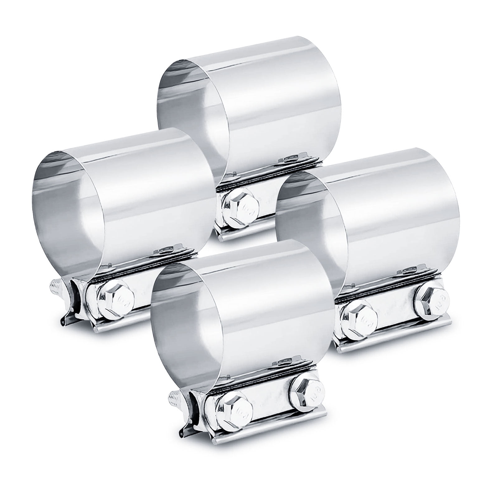 ELSHINE 2" Stainless Steel Exhaust Clamp,Universal Muffler Clamp Button ...