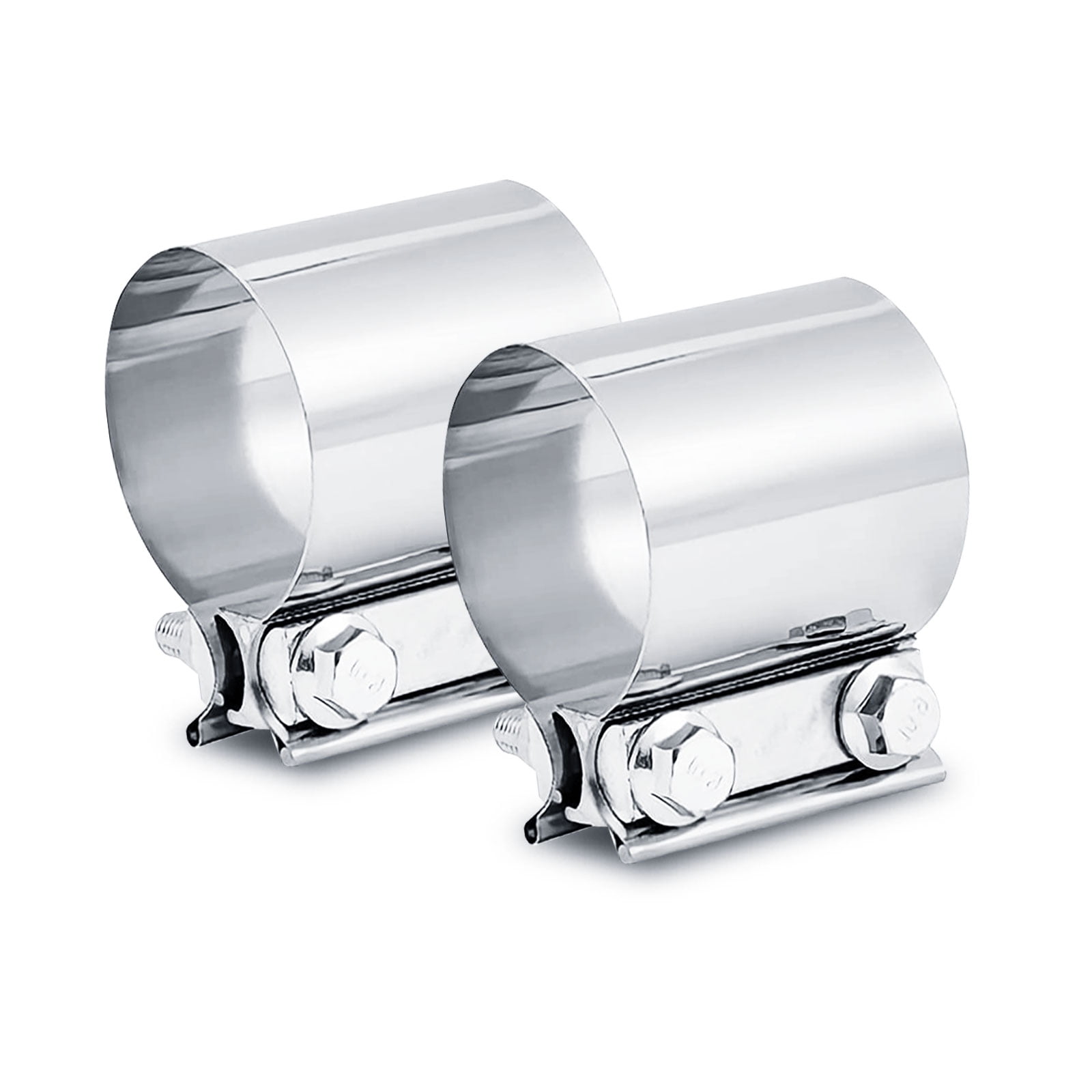 ELSHINE 2" Stainless Steel Exhaust Clamp,Universal Muffler Clamp Button ...