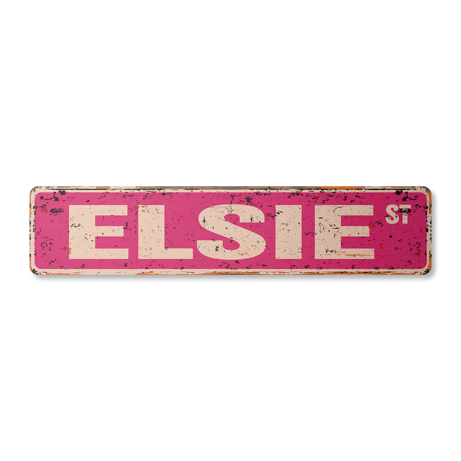 ELSIE Vintage Plastic Street Sign Childrens Name Room Sign | Indoor ...
