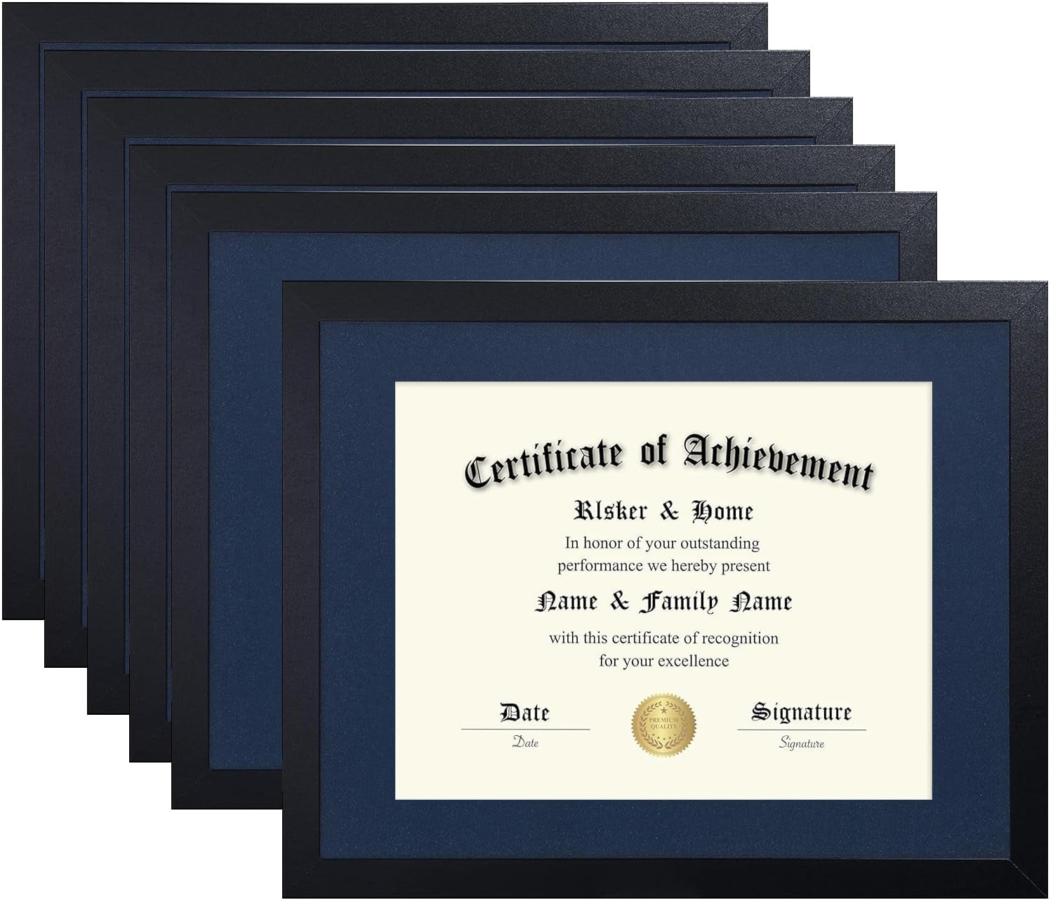 ELSKER&HOME 11x14 Diploma Frame 6 Pack, Diploma Frames 8.5x11 with ...