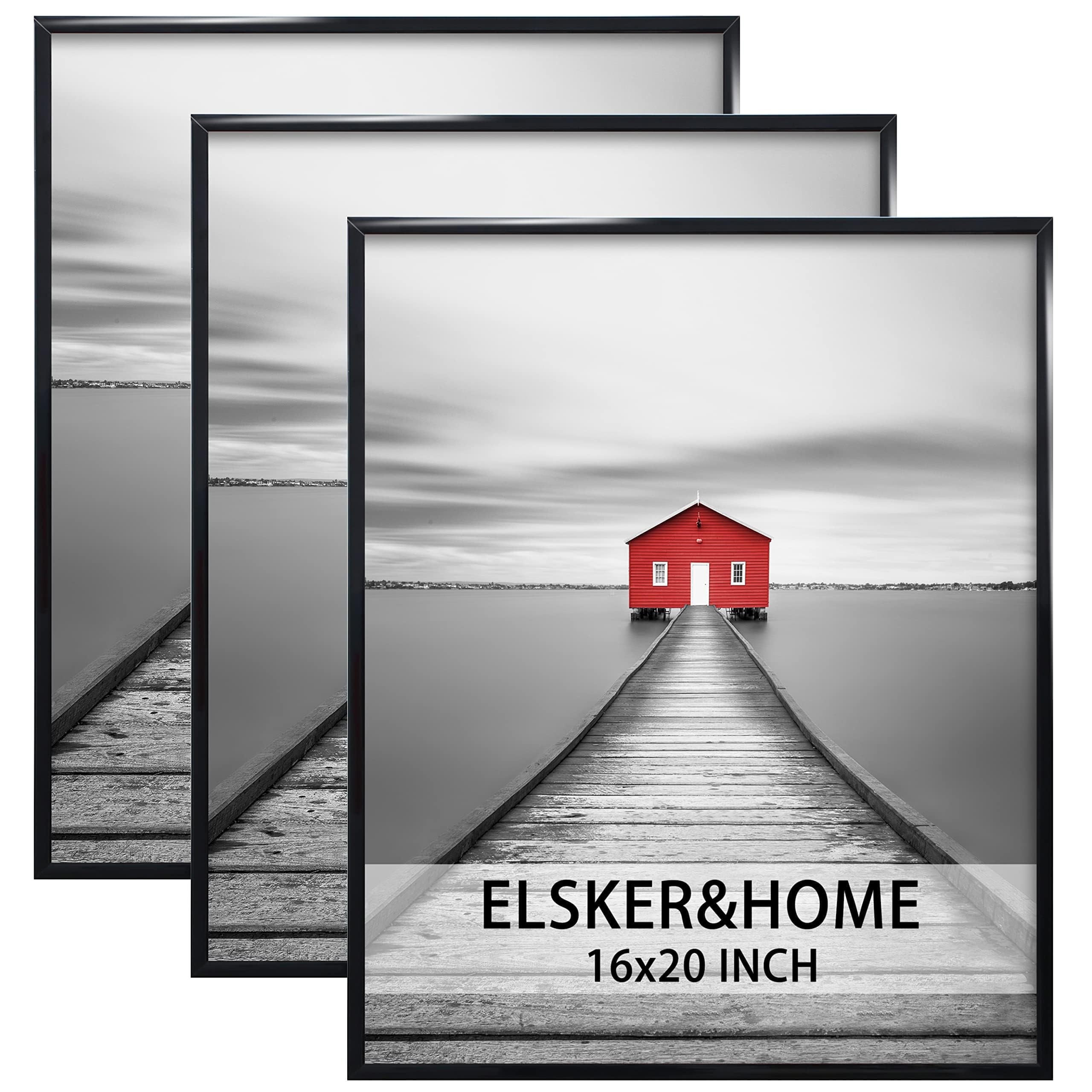 ELSKER&HOME 16x20 Poster Frame 3 Pack, Black Picture Frame for ...