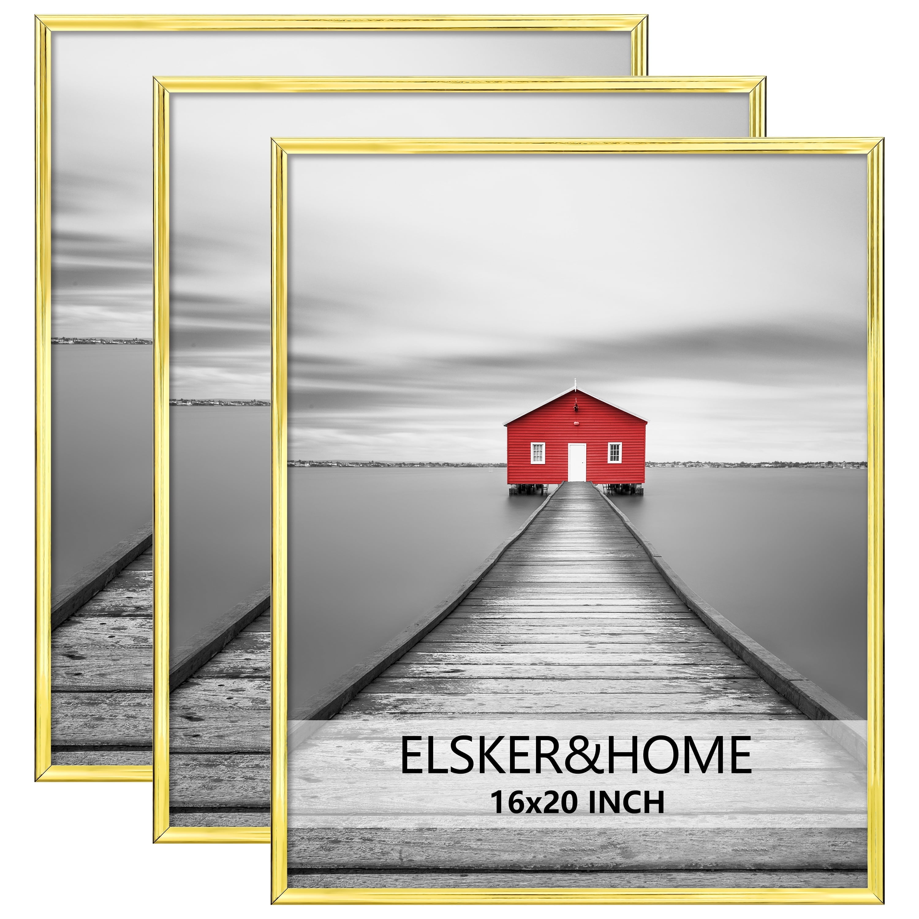 ELSKER&HOME 16x20 Poster Frame 3 Pack, Gold Picture Frame for ...
