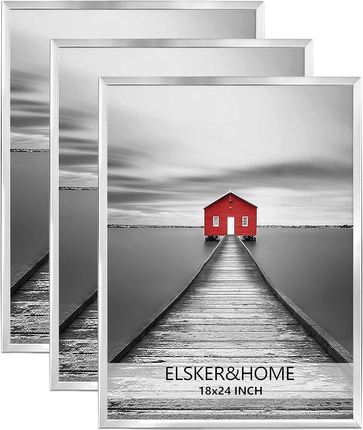 ELSKER&HOME 16x24 Poster Frame 3 Pack, Sliver Picture Frame for ...