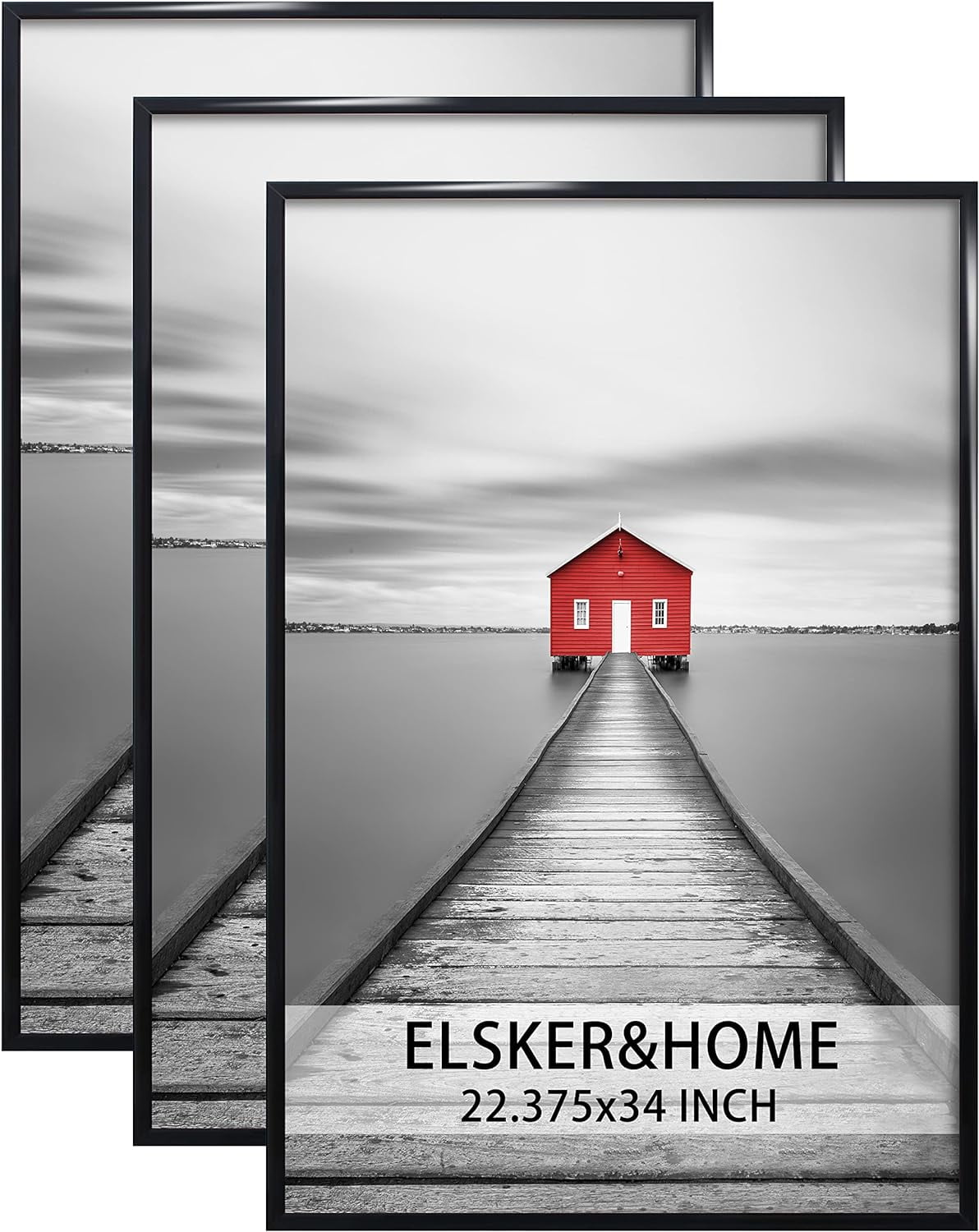 ELSKER&HOME 22.375 x 34 Black Poster Frame 3 Pack, Durable, Scratch ...