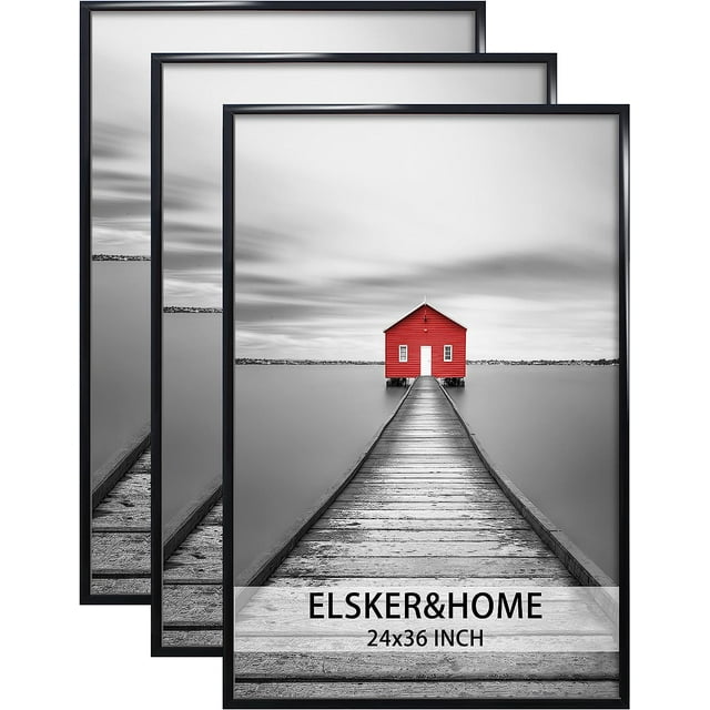 ELSKER&HOME 24x36 Poster Frame 3 Pack, Black Picture Frame for ...