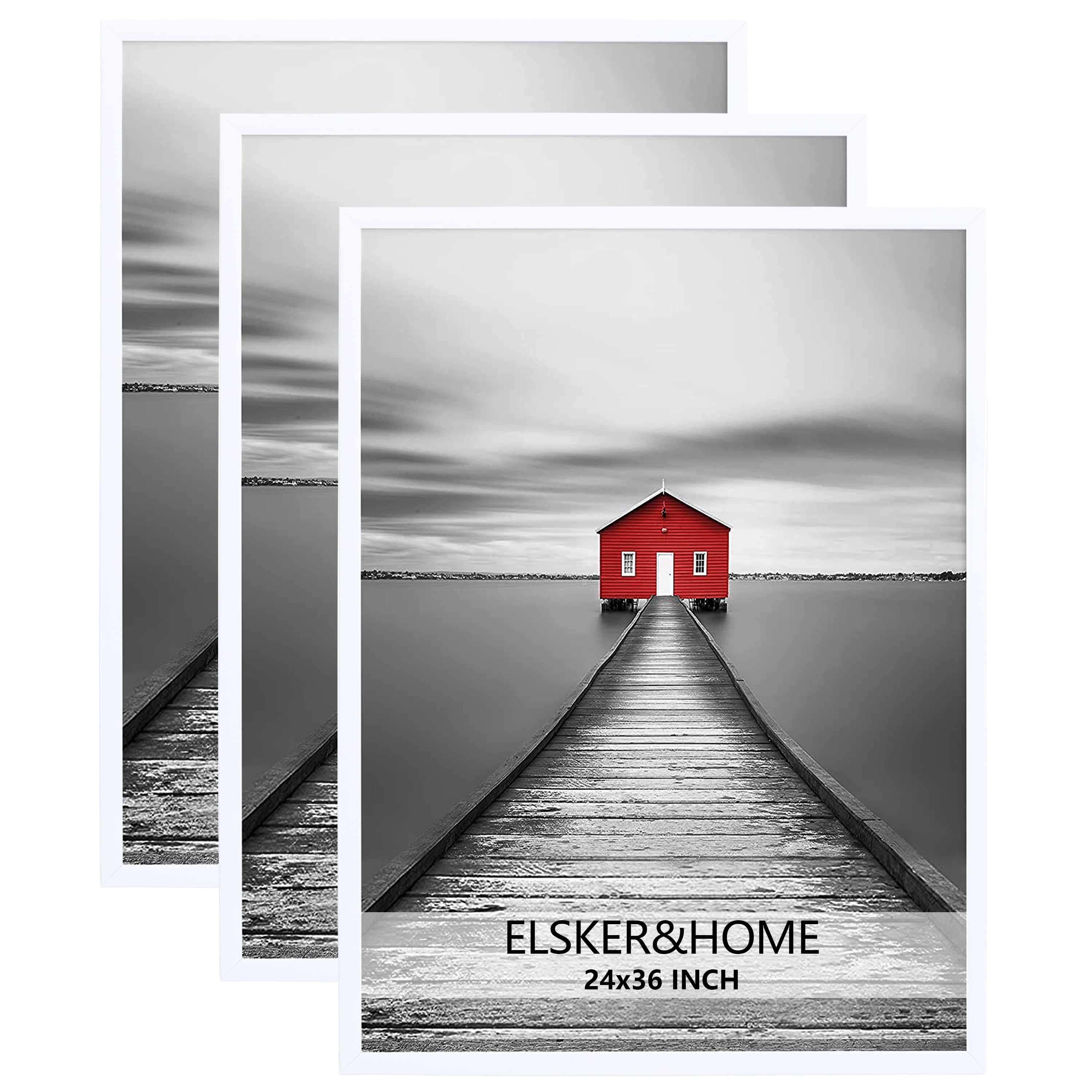 ELSKER&HOME 24x36 Poster Frame 3 Pack, White Picture Frame for ...