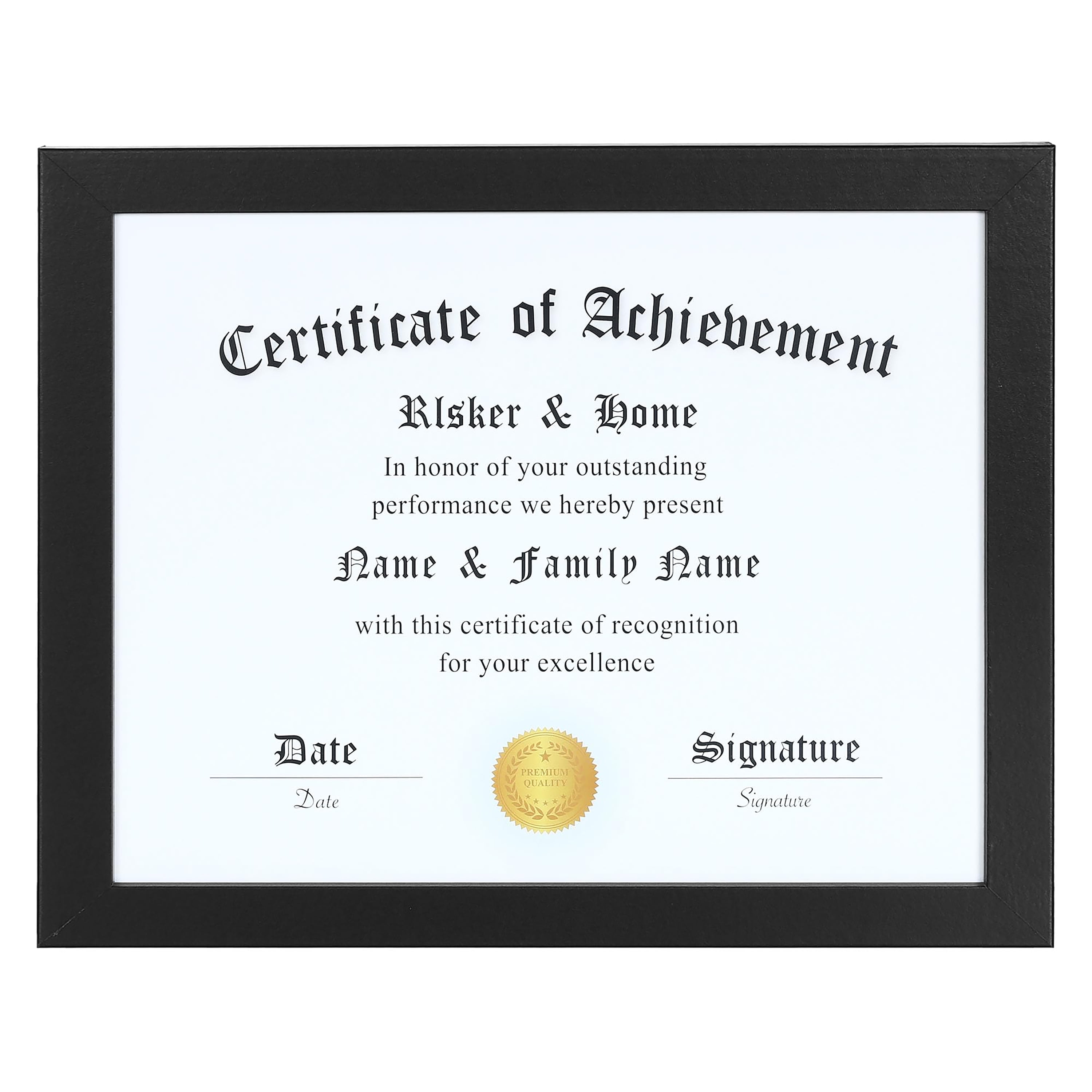 ELSKER&HOME 8.5x11 Certificate Frame, Classic Black Color Frame ...