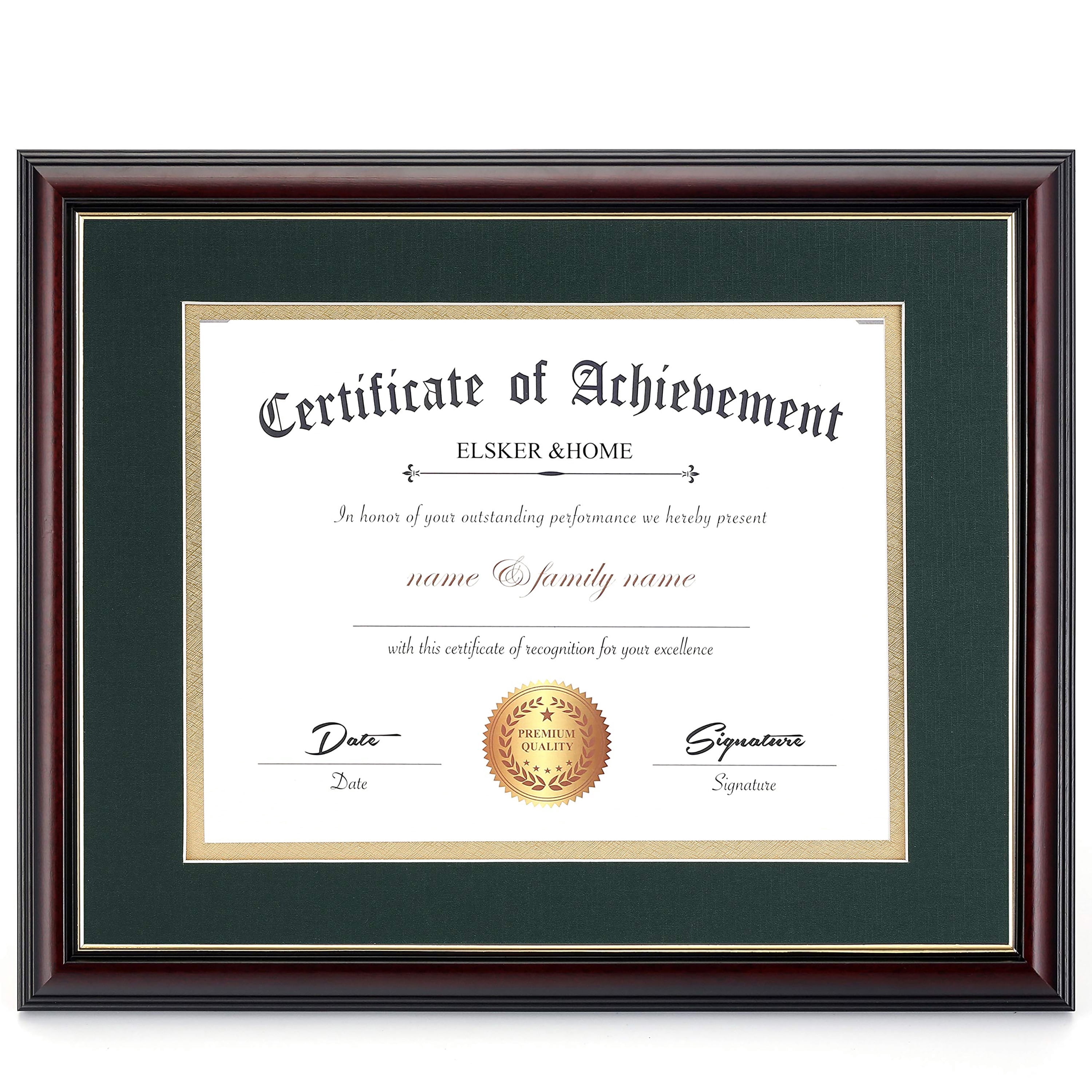 ELSKER&HOME 8.5x11 Diploma Frame, Solid Wood Color Frame Made for 8 ...