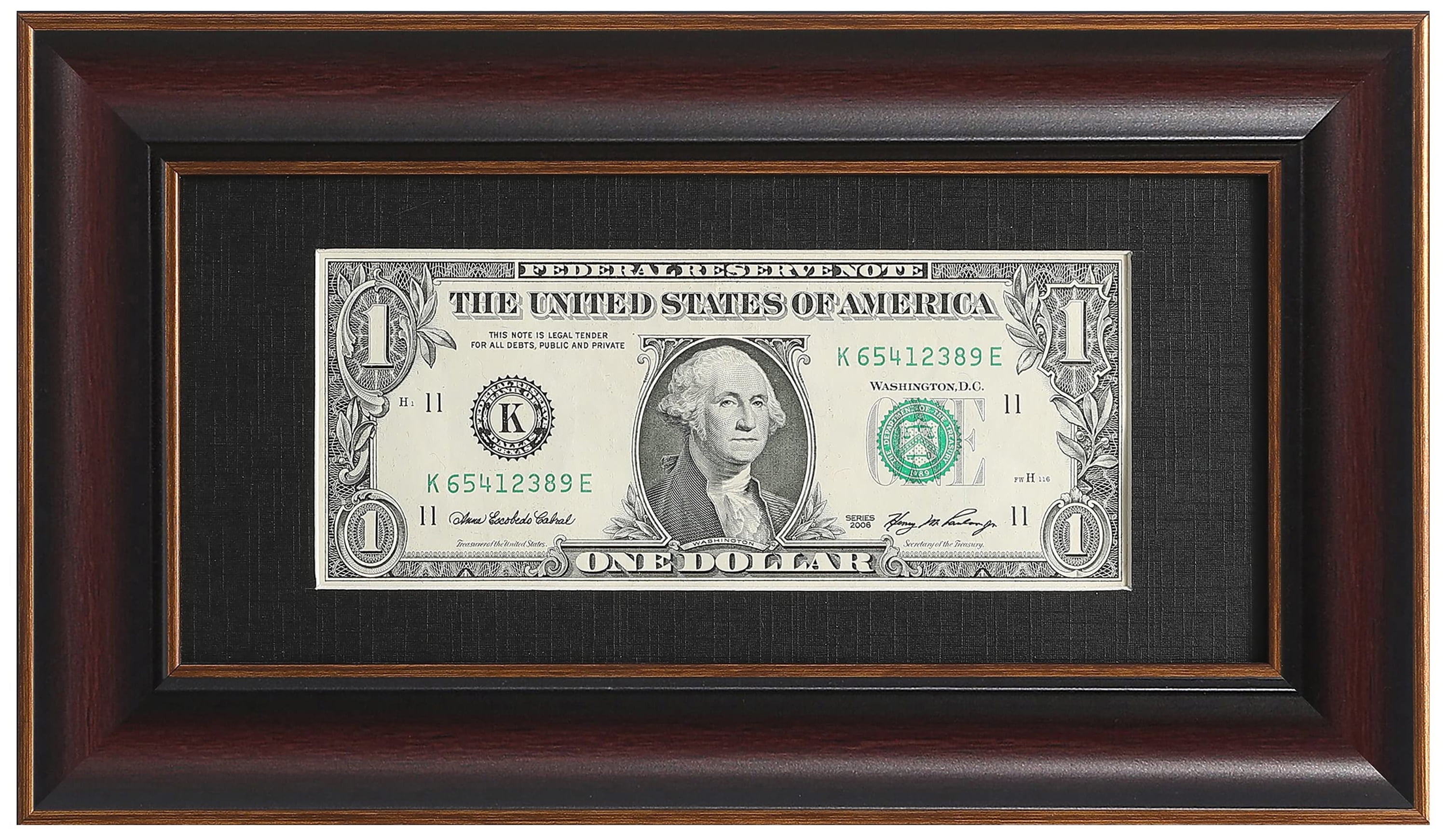 ELSKER&HOME Dollar Bill Frame with Black Matting, Easel Stand and Wall ...