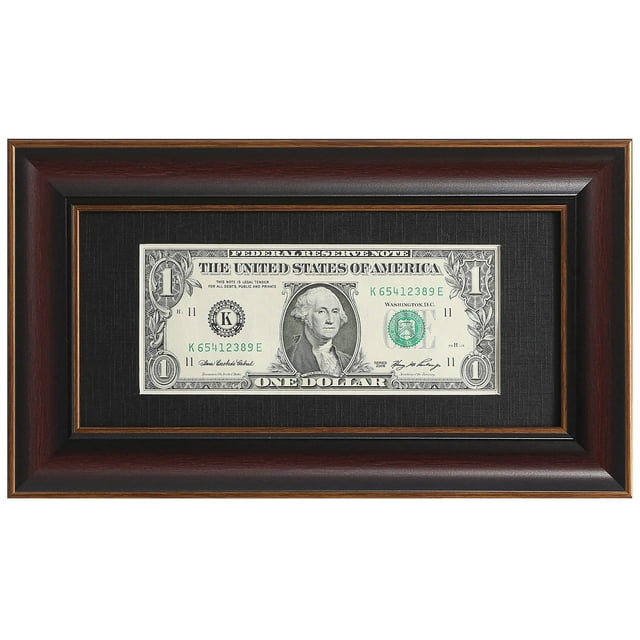 ELSKER&HOME Dollar Bill Frame with Black Matting, Easel Stand and Wall ...