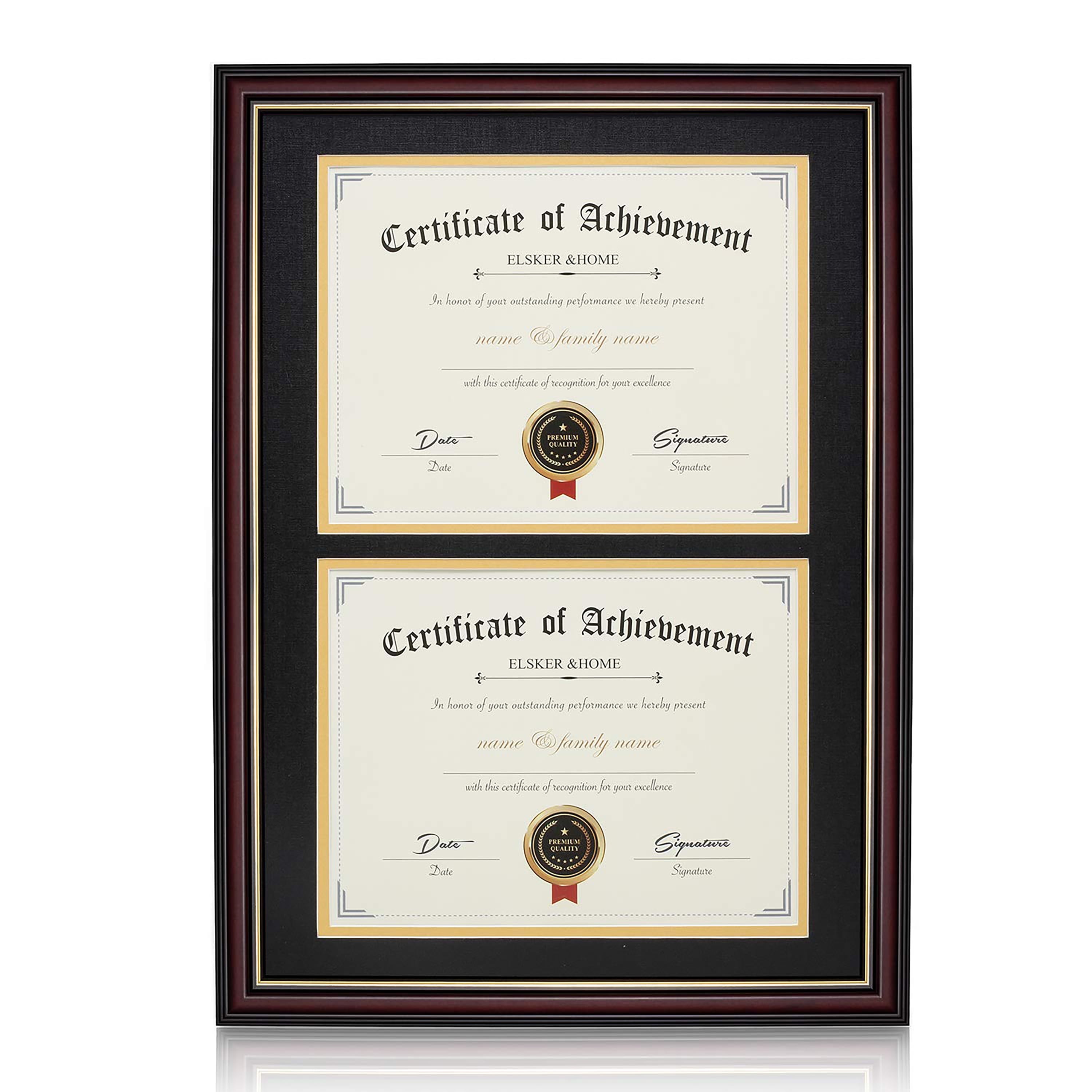 Free Shipping! ELSKER&HOME Double Document Frame for Certificates ...