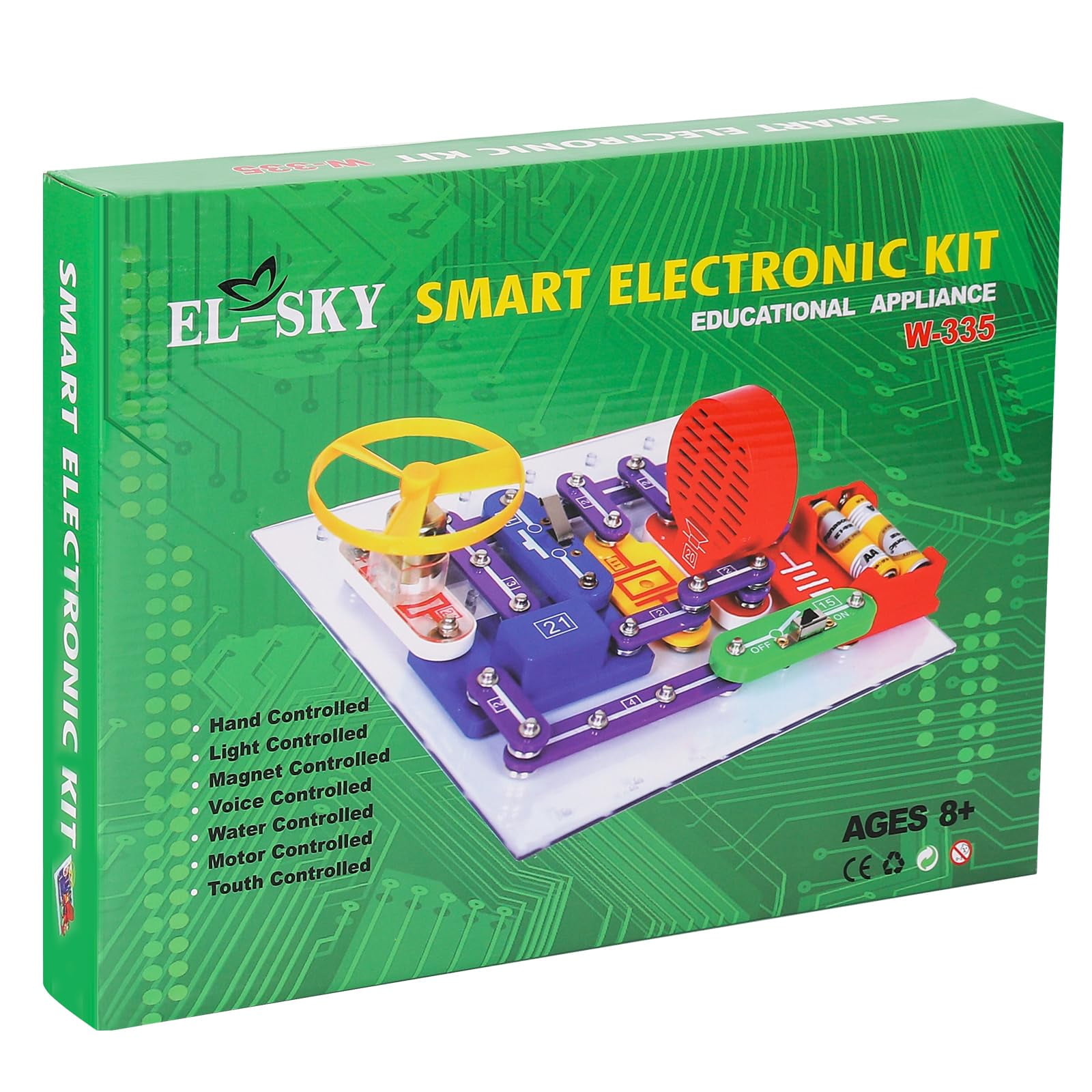ELSKY 335 Electronics Discovery OIF8 Kit - Circuits Experiments and Smart Blocks for Kids to ...