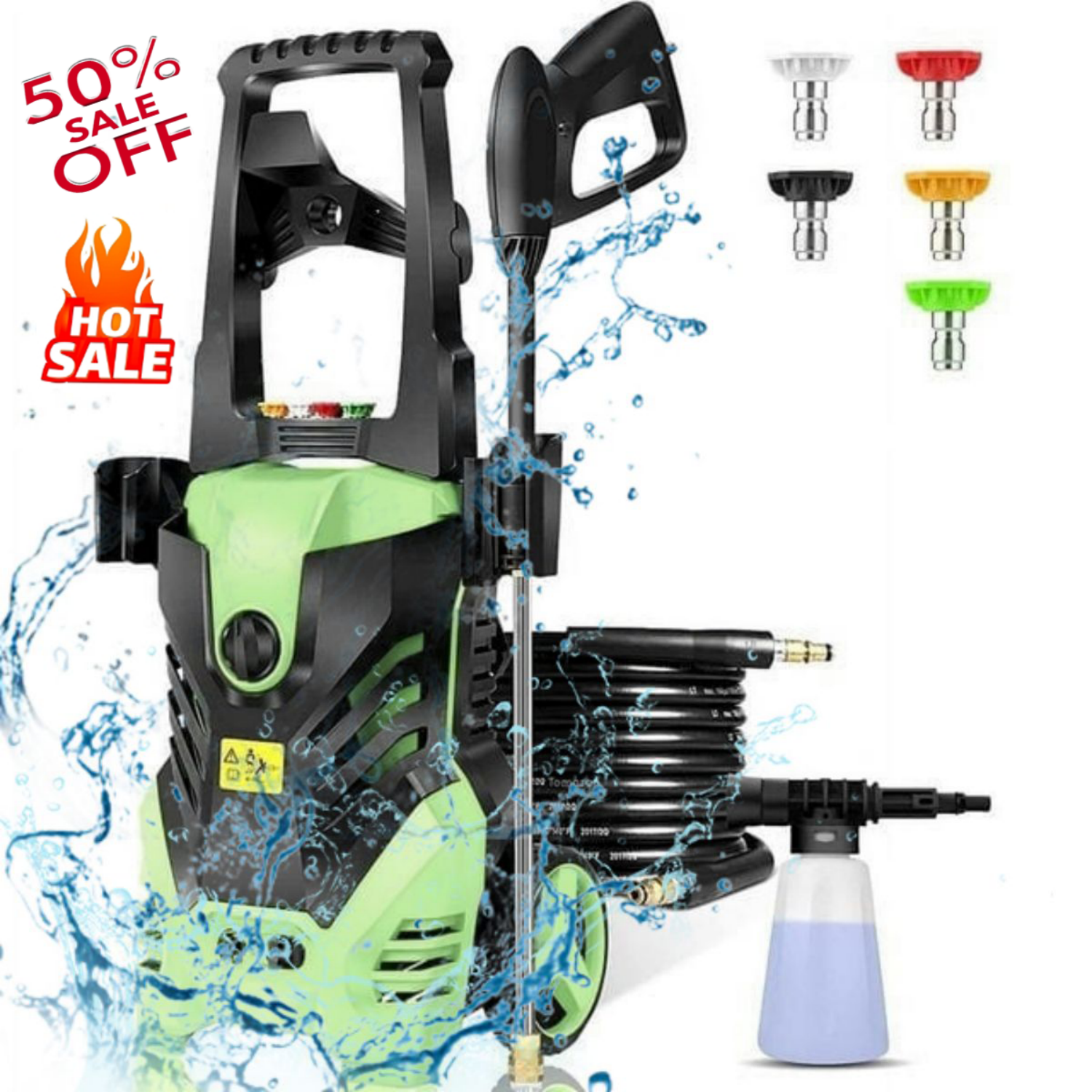 ELTPOWER 1800W Electric High Pressure Washer, Car & Surface Cleaner ...