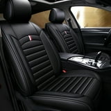 ELUTO Car Front Seat Cover, 1 Piece, Black PU Leather, Water Resistant ...