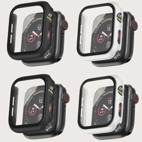 ELVY- 4 Packs For Apple Watch Series 6 5 4 Iwatch Cover 44Mm Screen ...