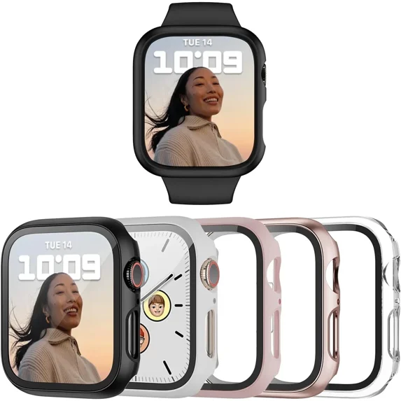 ELVY- 5 Pack Hard Pc Case For Apple Watch 40Mm Se(2Nd Gen) Series 6 5 4 ...