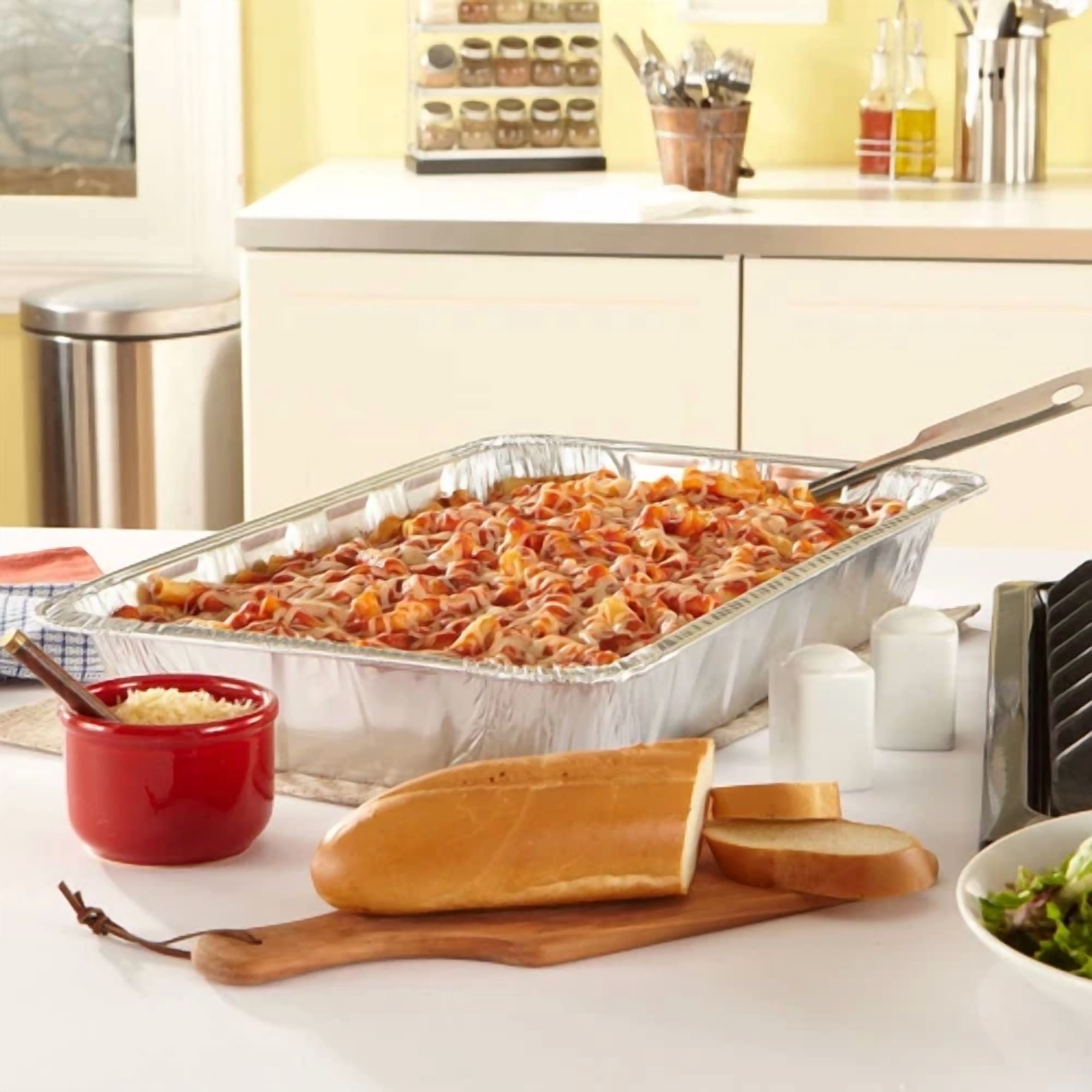 ELVY- Disposable Pasta Pan, 19.5 X 11.5 Inches, Full Size Steam Table ...