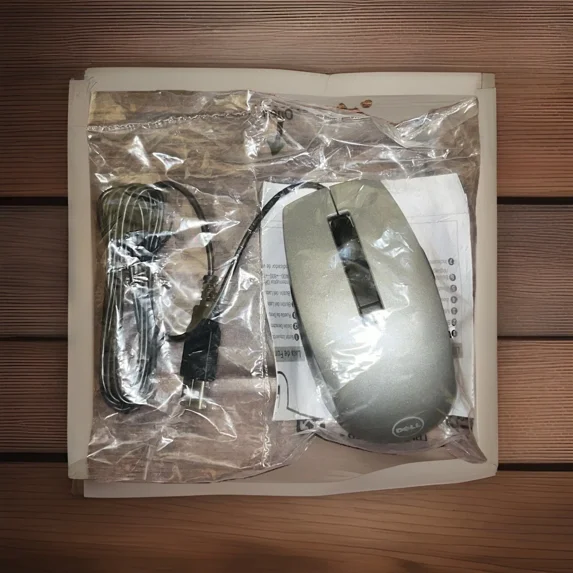 ELVY- New Sealed! Genuine Dell Usb Wired 6 Button Laser Mouse Silver ...