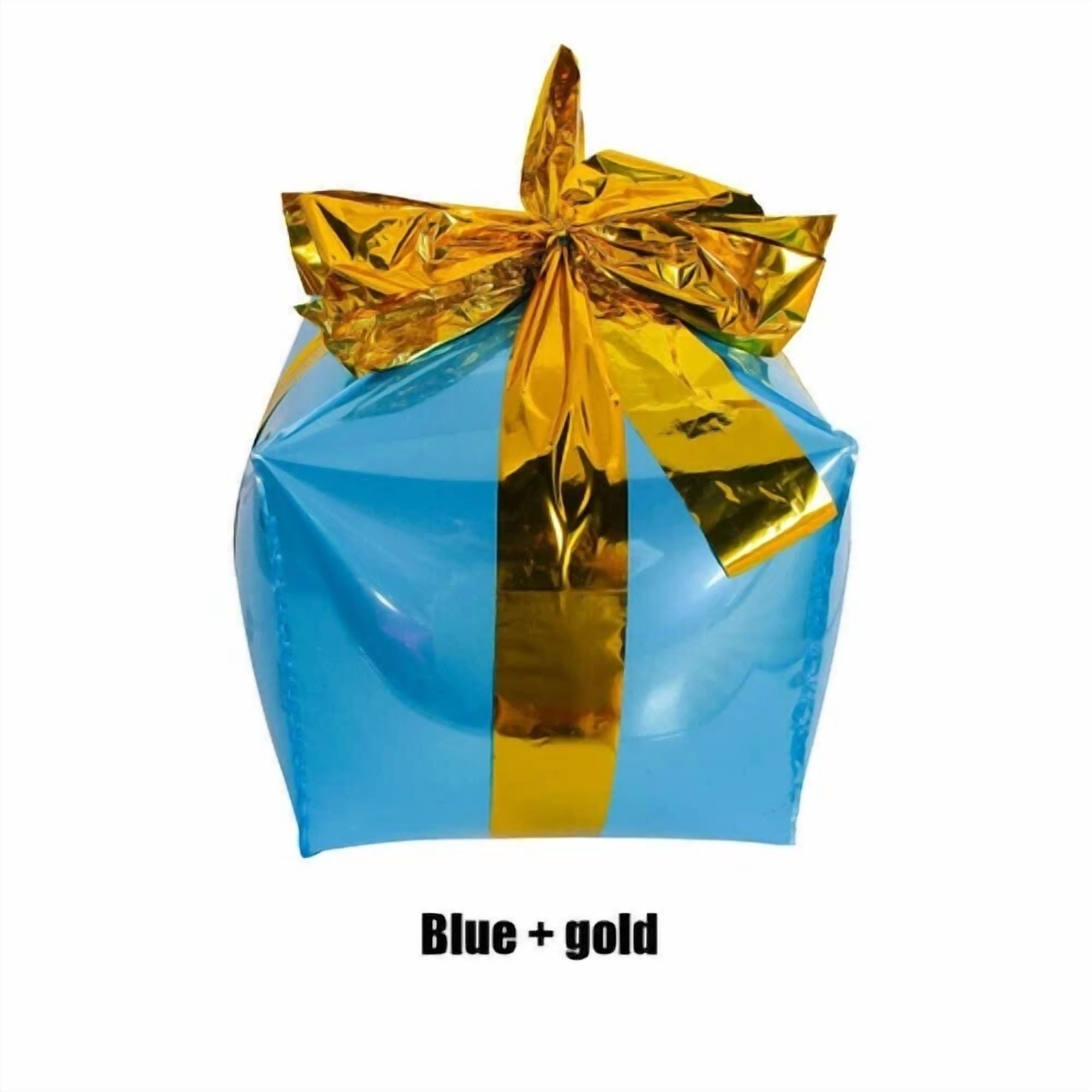 ELVY- Party Decoration Christmas Blue Gift Box Balloon New Year Balloon ...