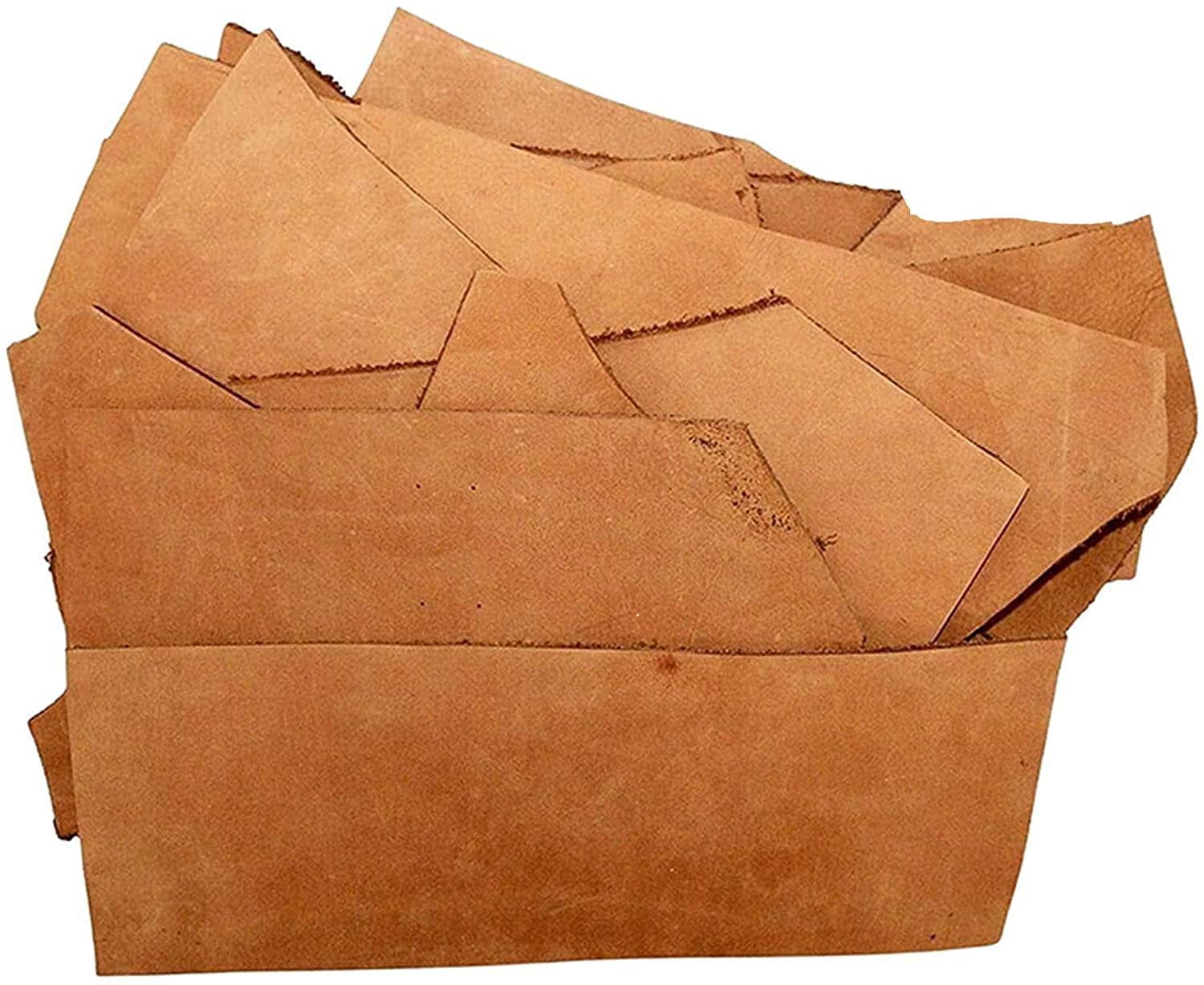 ELW 4-6 oz. 1.8-2.4mm Thickness, 10 LB Vegetable Tanned Leather Scraps ...
