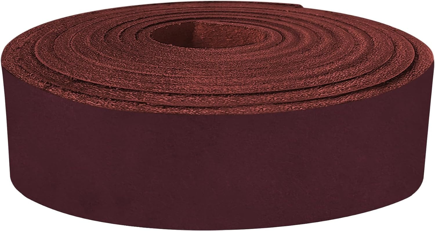 ELW 9-10 oz. 3.5-4mm Crazy Horse Full Grain Cowhide Genuine Leather Strap for Crafts Size: 1.5 ...