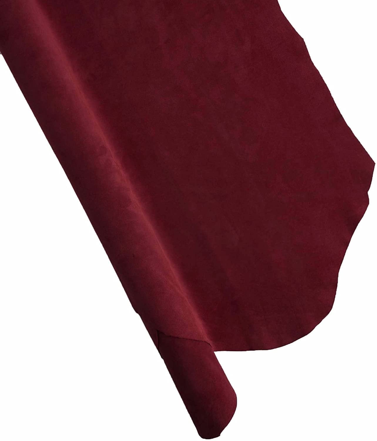 ELW Chap Splits Suede 4-5 oz 1.6-2mm Burgundy, Pre-Cut Piece 1-3 SQ FT ...