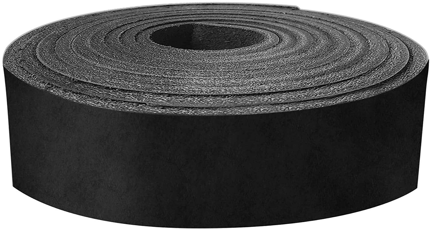 ELW Genuine Leather Vegetable Tanned 8-10 oz 3.2-4mm Black Straps ...