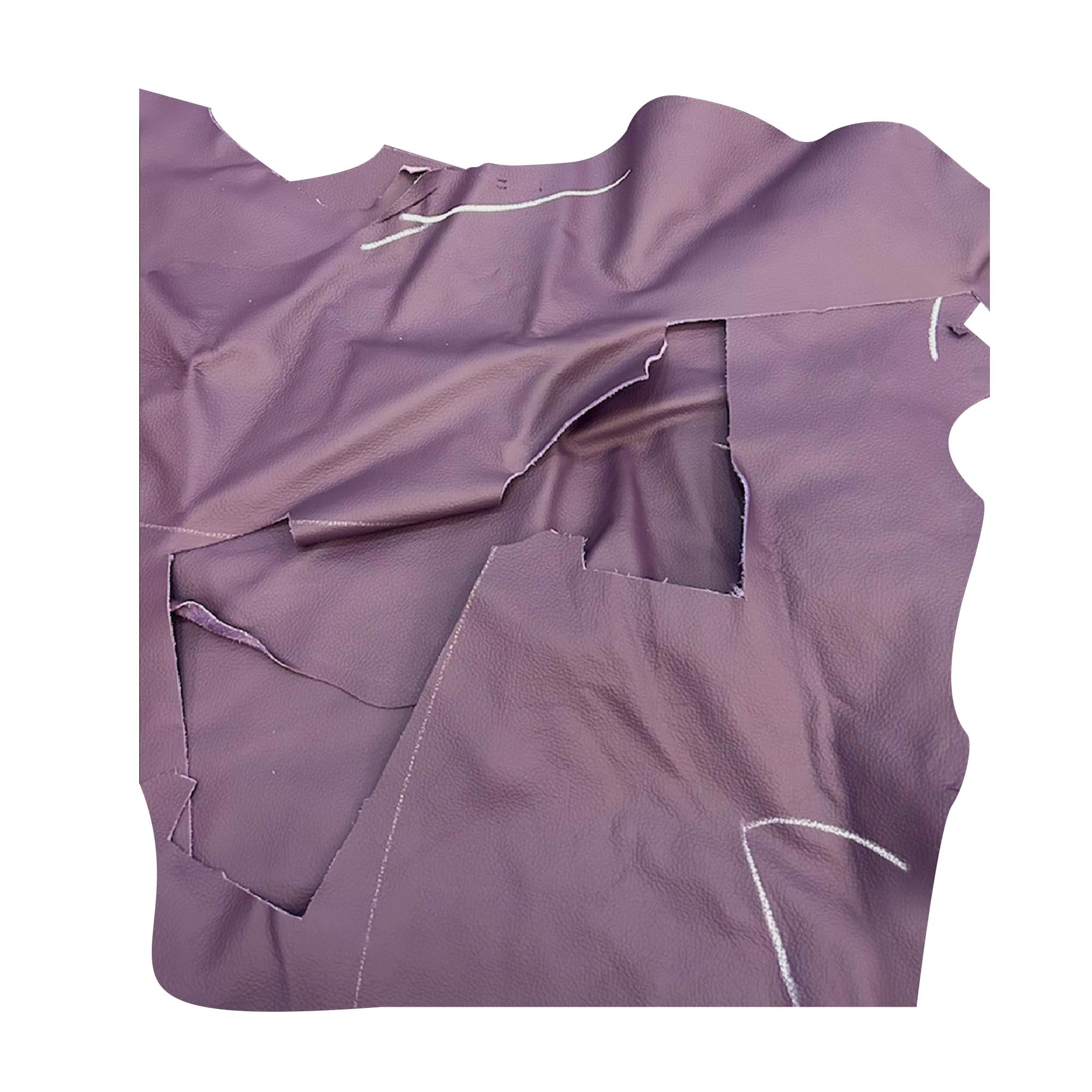 ELW Leather Scraps 2-3 oz .8-1.2 mmColor: Purple -10 LBS Genuine ...