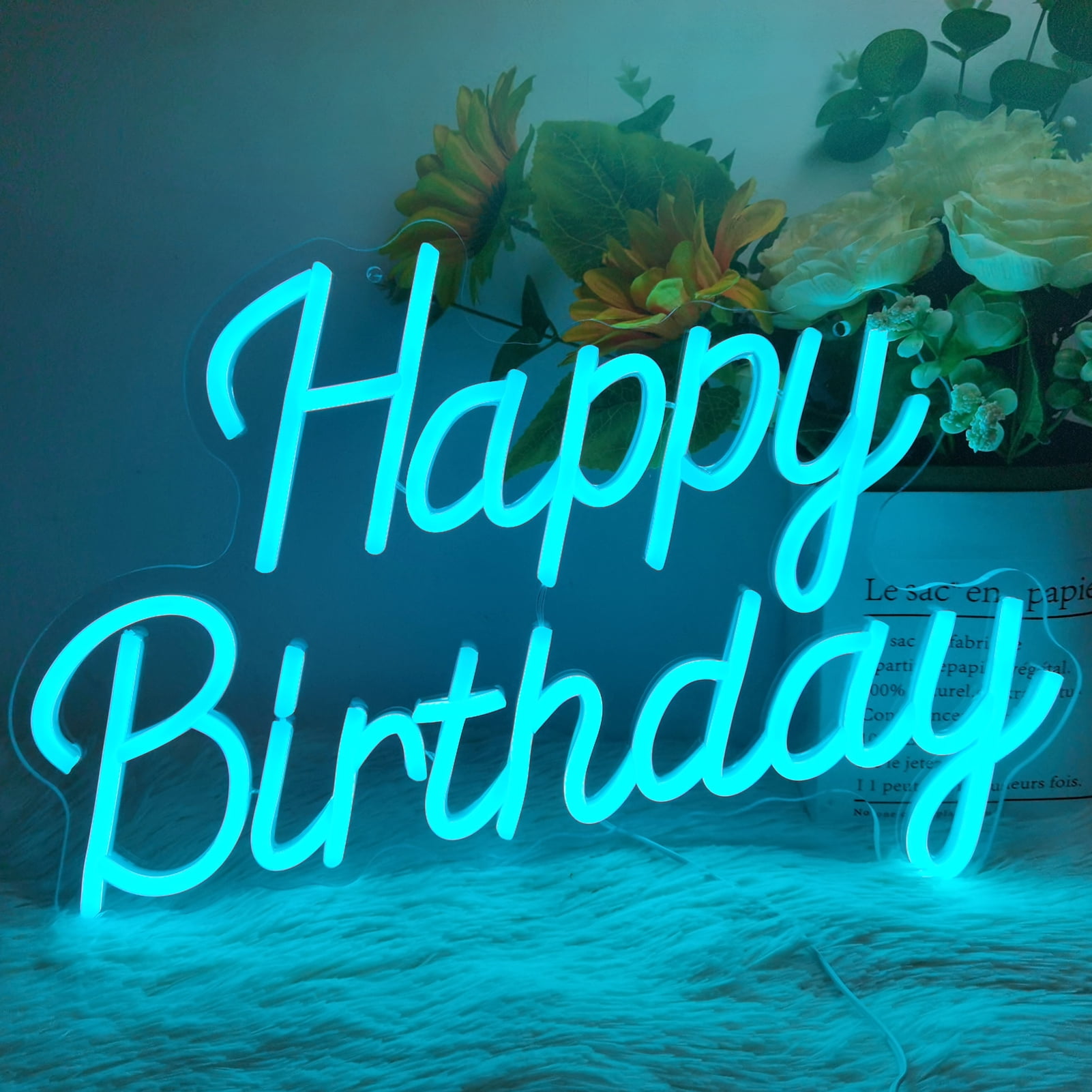 EMANNON Happy Birthday Neon Sign with Dimmable Switch - USB Powered ...