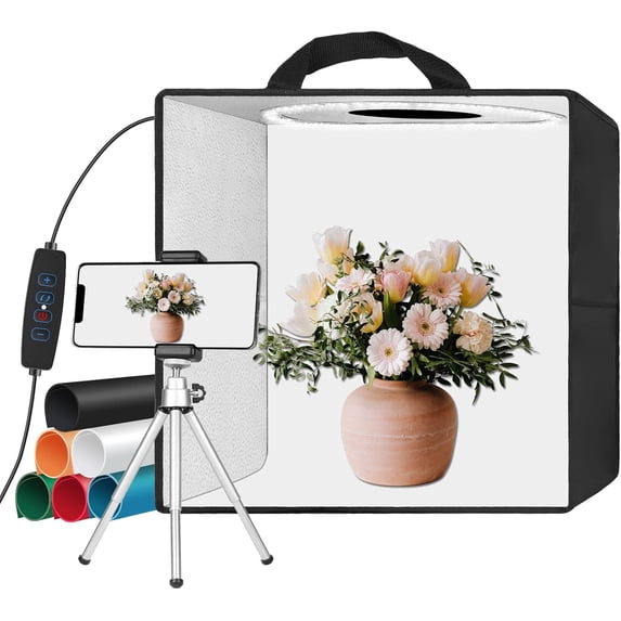 EMART 12×12in Photography Light Box with Color Backdrops and Phone ...
