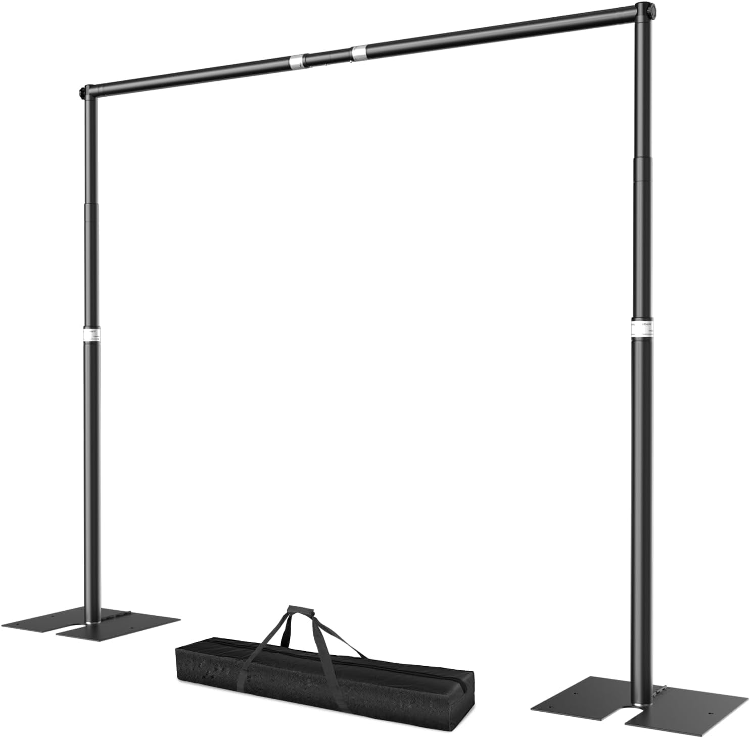EMART 8.5x10ft Heavy-Duty Adjustable Pipe & Drape Stand Kit with Steel ...