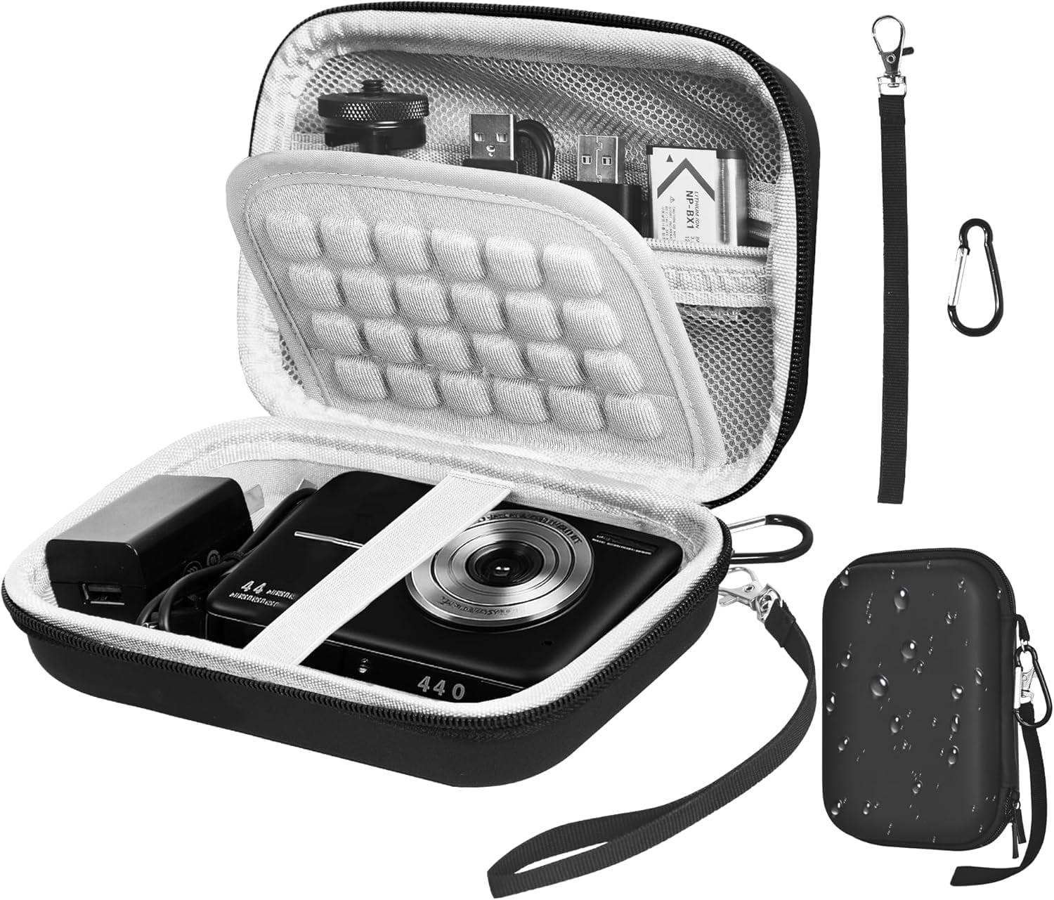 EMART Digital Camera Case, Small Camera Bag with EVA Anti-Shock Bubble ...