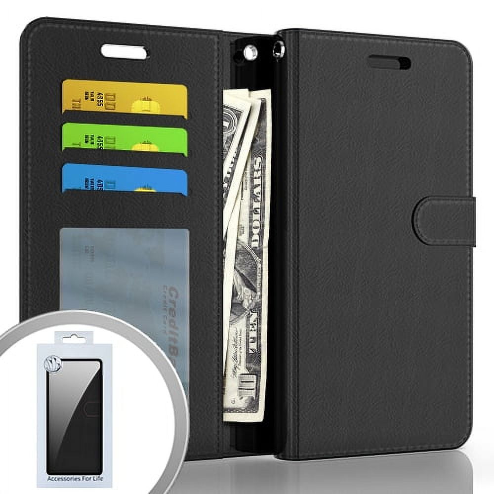 EMAX Wallet Cell Phone Case for Samsung A03s, Black - Walmart.com