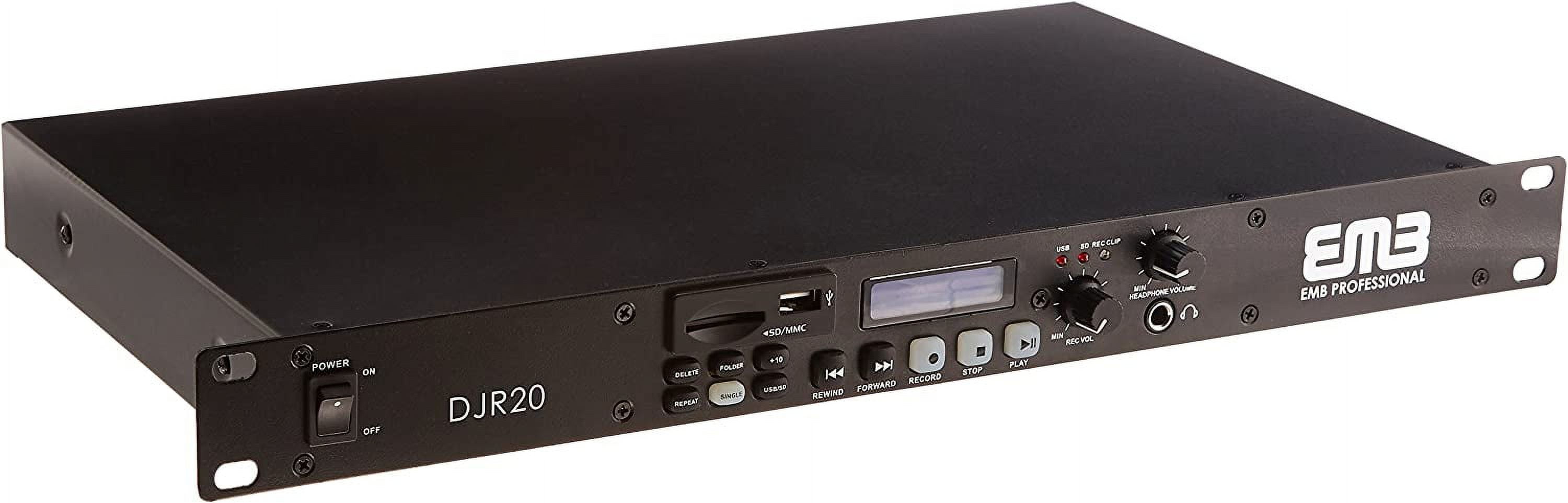 EMB Professional DJR20 1U SINGLE USB/SD Digital Player & Recorder Rack ...