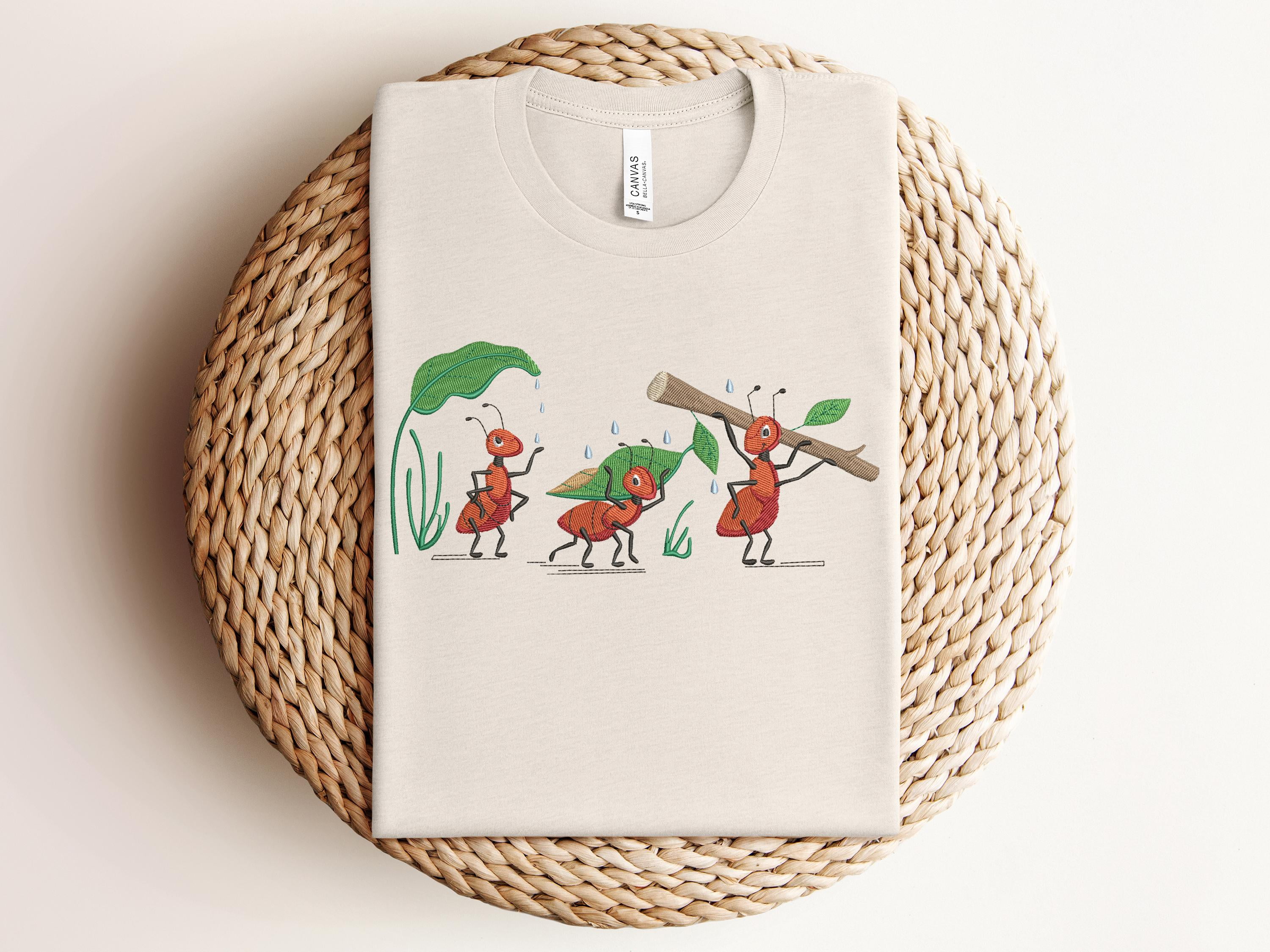 EMBROIDERED Ant T-shirt, Cute Working Ants Sweatshirt, Ant Nature ...
