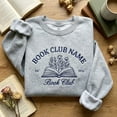 EMBROIDERED Book Club Sweatshirt, Book Club Crewneck, Reader Gift, Book ...